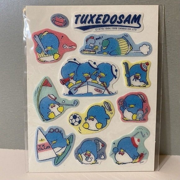 Sanrio | Other | Vintage Sanrio 986 Tuxedo Sam 3d Stickers | Poshmark